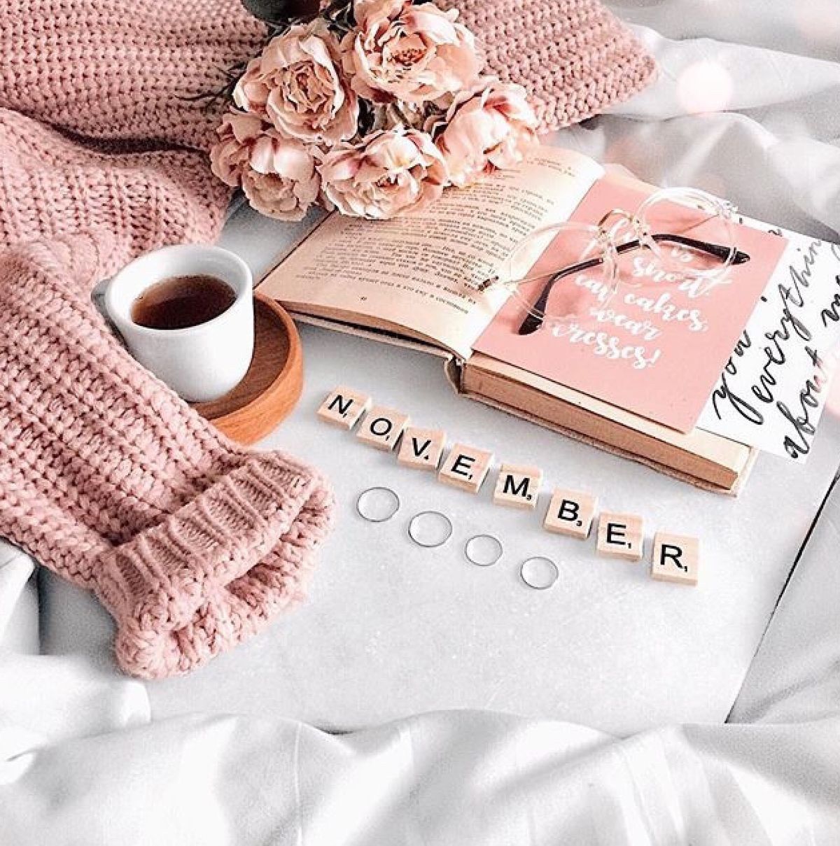 Flowers, Coffee And Book - November Quote Pictures, Photos, and Images ...