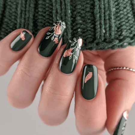Green - Gold Leaf Nails Pictures, Photos, and Images for Facebook ...