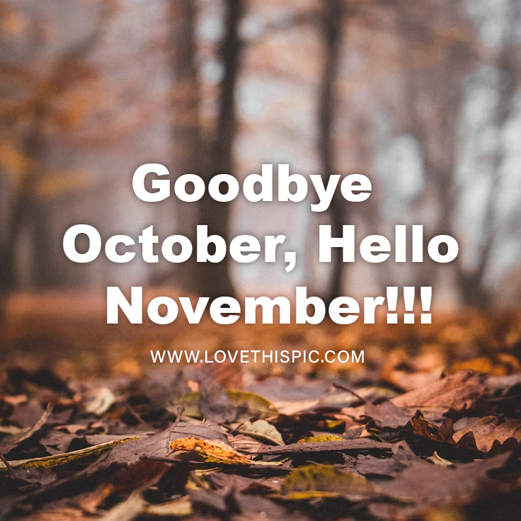 Goodbye October, Hello November!!! Pictures, Photos, and Images for ...