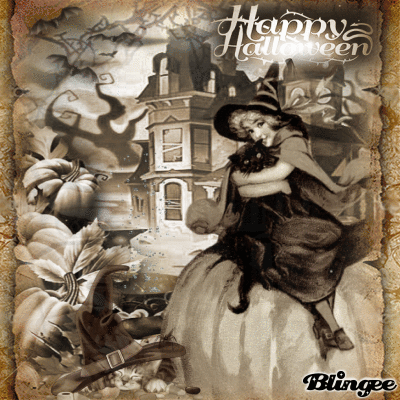 Witch Hugging Black Cat - Happy Halloween Pictures, Photos, and Images ...