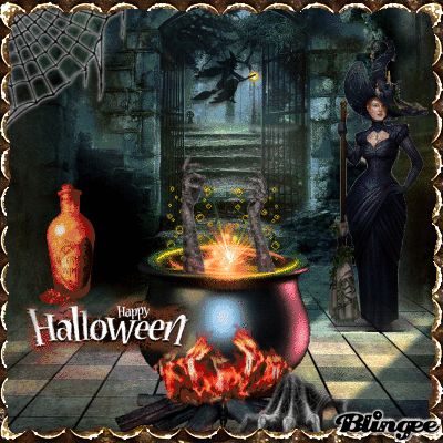 Brewing Cauldron - Happy Halloween Animated Quote Pictures, Photos, and ...