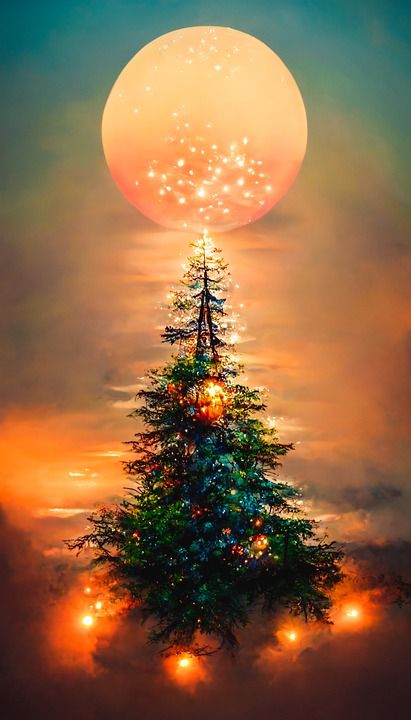 Christmas Tree Glowing By Moon Pictures, Photos, and Images for ...
