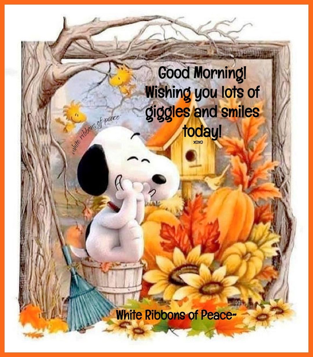 Giggling Snoopy - Good Morning! Wishing You Lots Of Giggles And Smiles ...