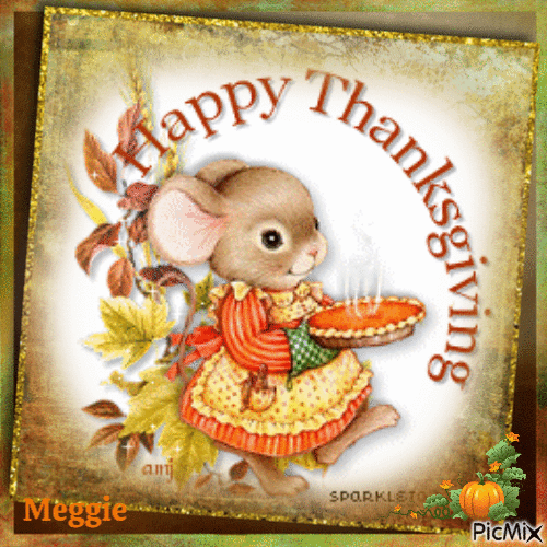 Mouse Serving Pie - Happy Thanksgiving Day Pictures, Photos, and Images ...