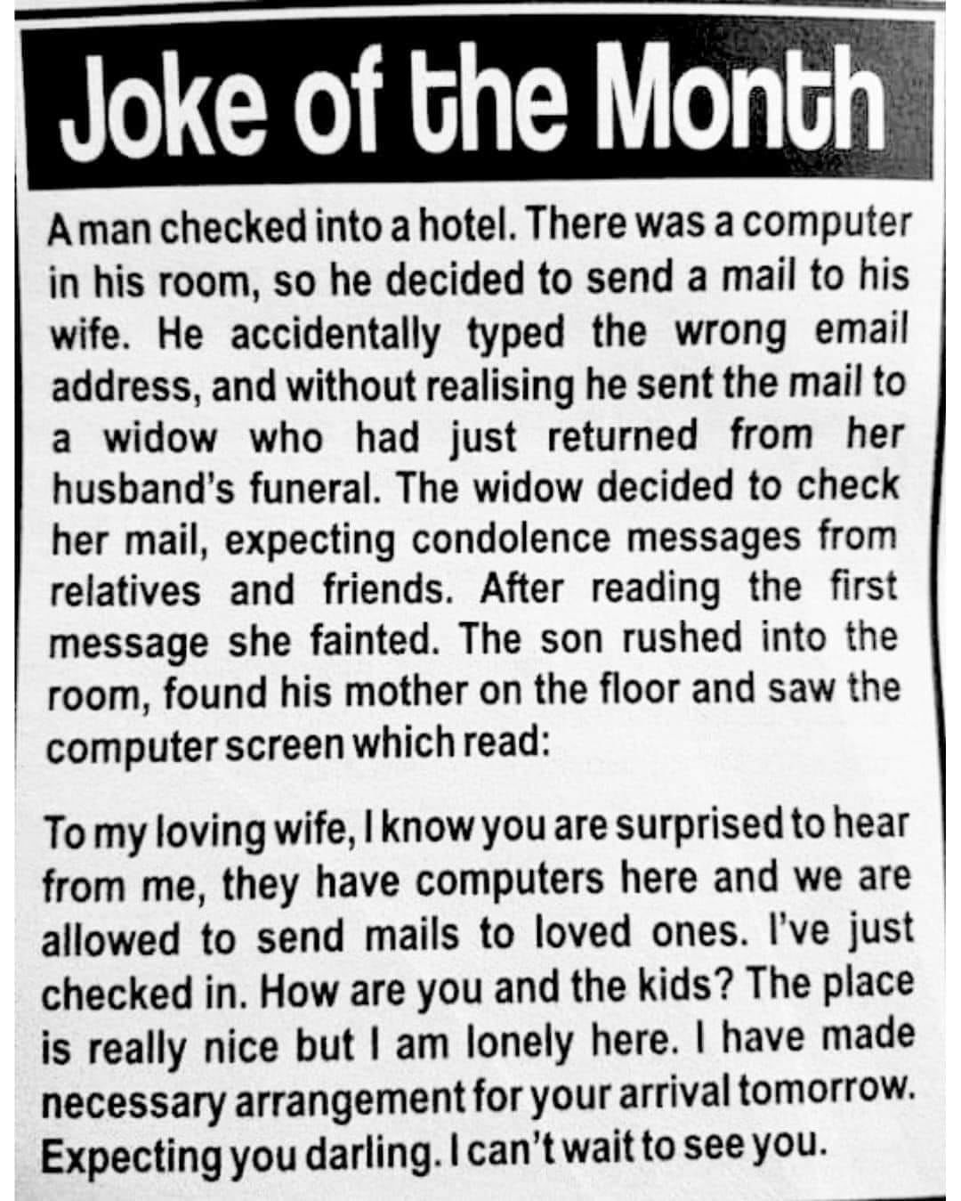 Joke Of The Month Pictures, Photos, and Images for Facebook, Tumblr ...