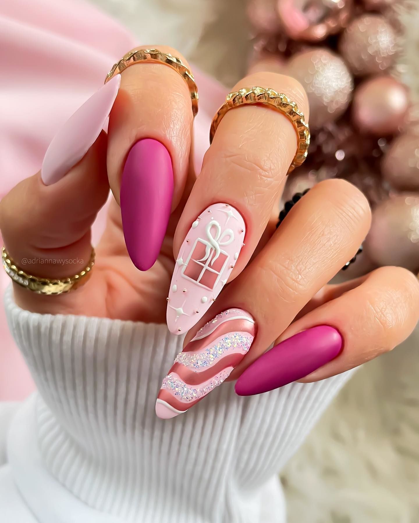 DIY Pink Present Nail Art Pictures, Photos, and Images for Facebook ...
