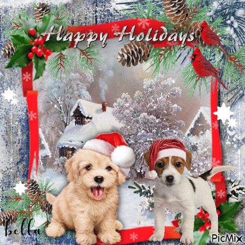 Holiday Puppies - Happy Holidays Pictures, Photos, and Images for ...