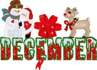 Glittery Snowman And Reindeer December Gif Pictures, Photos, and Images ...