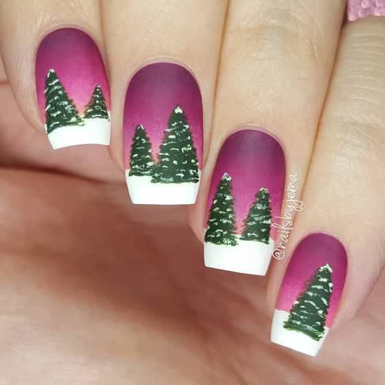Purple Gradient Christmas Nails Pictures, Photos, and Images for ...