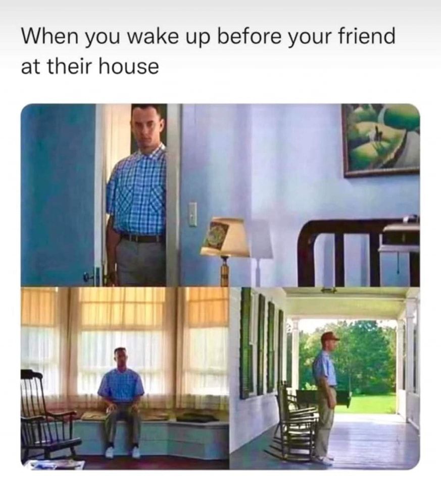 When You Wake Up Before Your Friend At Their House Pictures, Photos ...