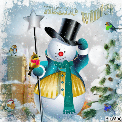 Cheerful Snowman - Hello Winter Pictures, Photos, and Images for ...