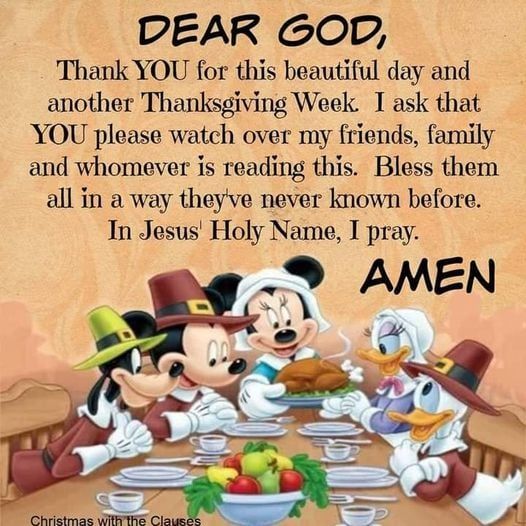 Dear God, Thank You For This Beautiful Day And Another Thanksgiving ...