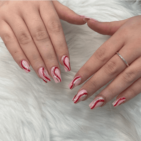 Red Swirl Nails Pictures, Photos, and Images for Facebook, Tumblr, Pinterest, and Twitter