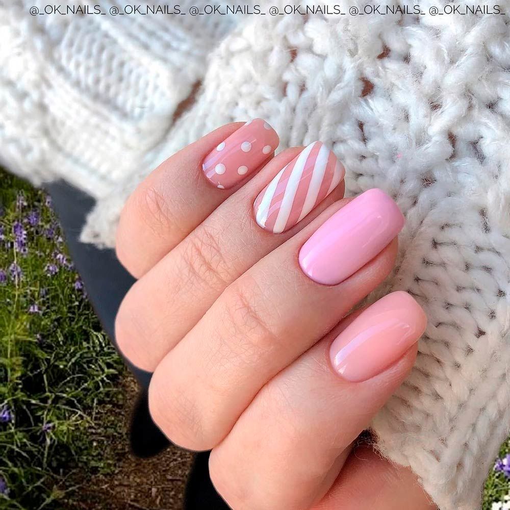 Short Pink Candy Cane Nails Pictures, Photos, and Images for Facebook ...