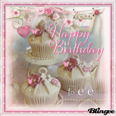 White Cupcake Happy Birthday Gif Animation Pictures, Photos, and Images ...