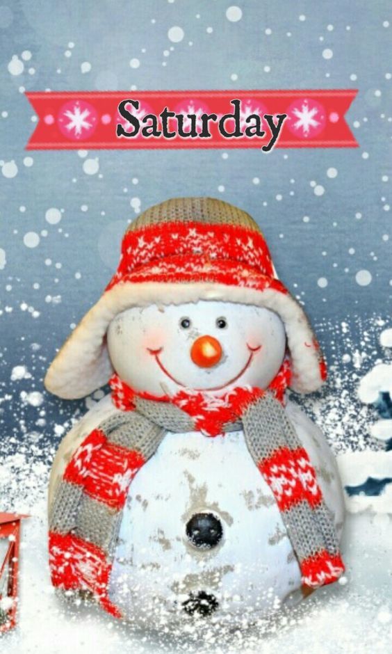 Happy Snowman With Scarf - Saturday Quote Pictures, Photos, and Images ...