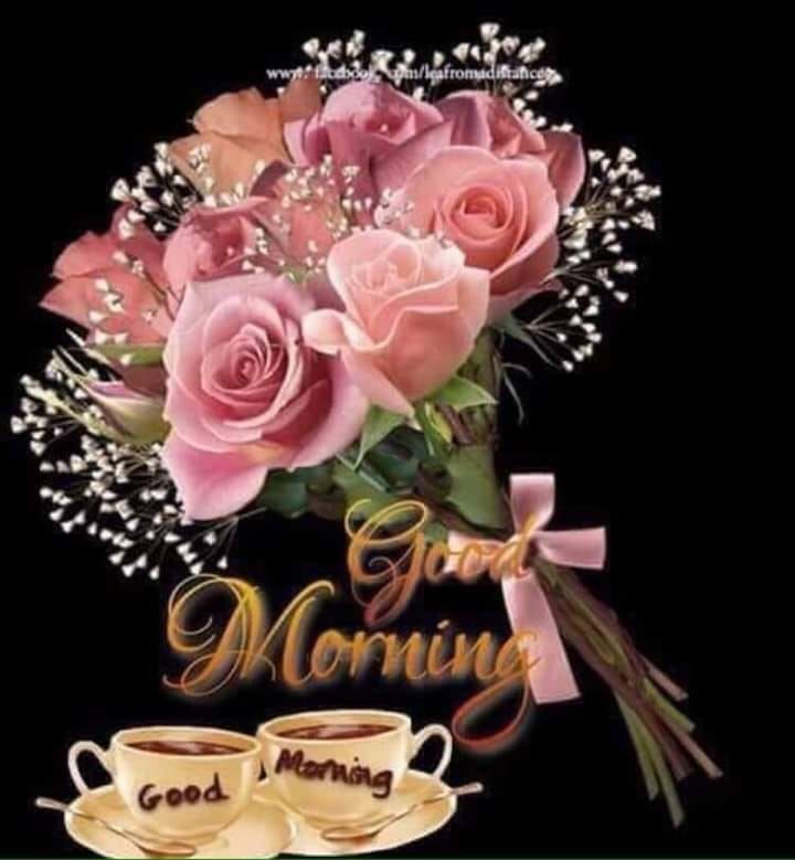 Rose Bouquet And Coffee - Good Morning Pictures, Photos, and Images for ...