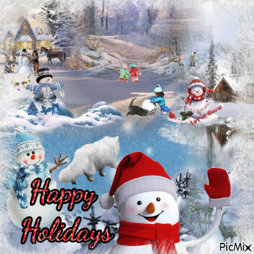 Waving Snowman - Happy Holidays Pictures, Photos, and Images for ...