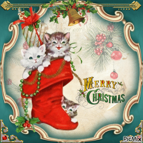 Vintage Merry Christmas Postcard Gif Pictures, Photos, and Images for Facebook, Tumblr ...