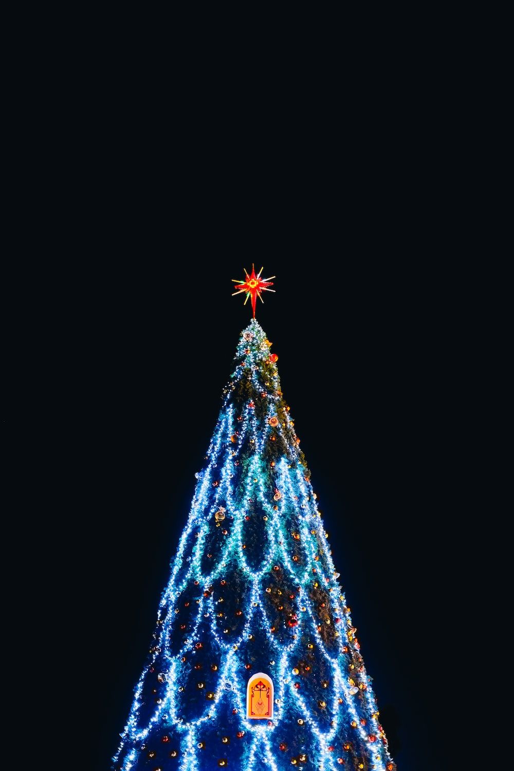 Christmas Tree With Blue Lights Pictures, Photos, and Images for ...