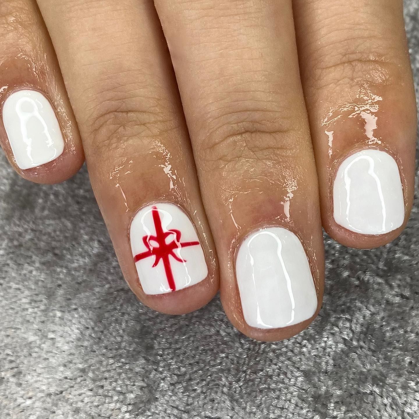 White Short Nails With Ribbon Pictures, Photos, and Images for Facebook ...