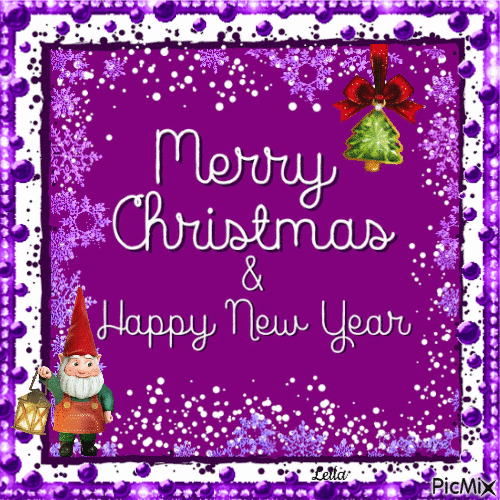 Purple Theme Merry Christmas & Happy New Year Gif Pictures, Photos, and ...