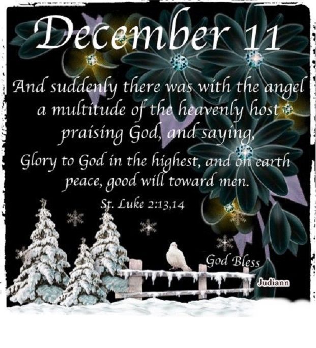 December 11: And Suddenly There Was With The Angel A Multitude Of The ...
