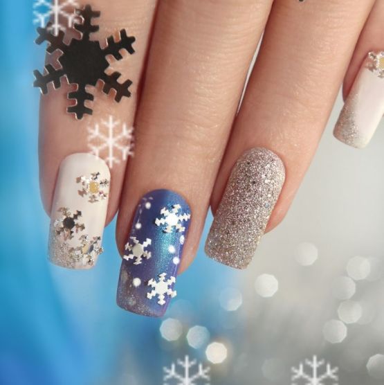 Blue And Silver Snowflake Nails Pictures, Photos, and Images for Facebook, Tumblr, Pinterest ...