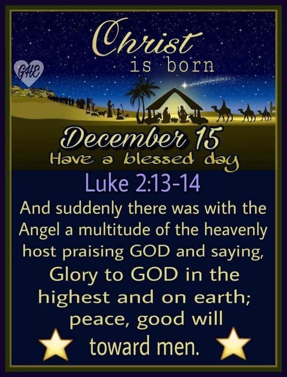 Christ Is Born. December 15. Have A Blessed Day Pictures, Photos, and ...