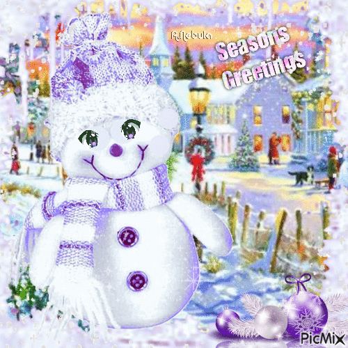 Purple Snowman - Seasons Greetings Pictures, Photos, and Images for ...