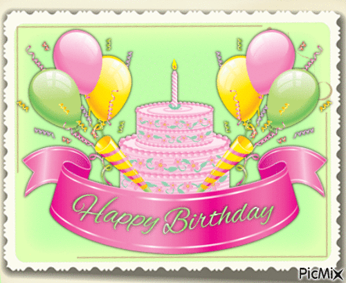 Cake & Balloon Happy Birthday Gif Pictures, Photos, and Images for Facebook, Tumblr, Pinterest ...