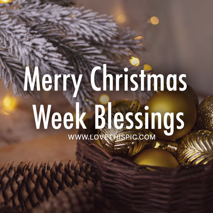 Gold Ornaments In Basket - Merry Christmas Week Quote Pictures, Photos ...