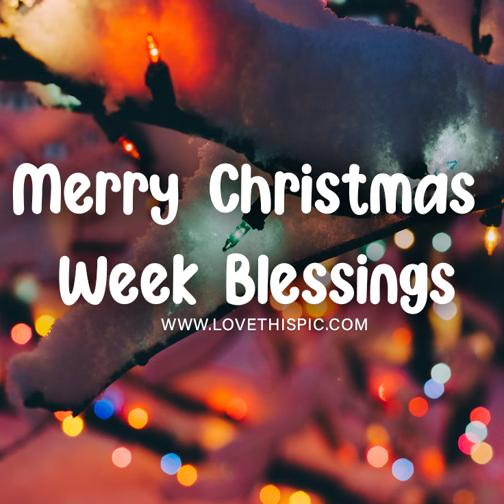 Snow String Lights Merry Christmas Week Blessings Pictures, Photos, and ...