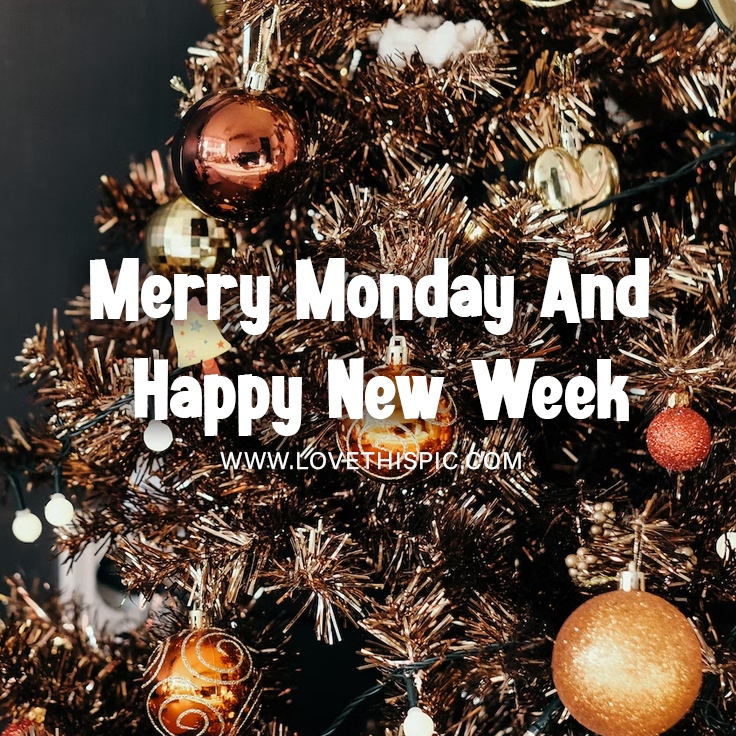 Gold Xmas Tree Merry Monday Quote Pictures, Photos, and Images for ...