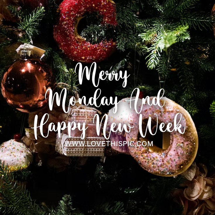 Donut Ornament Merry Monday And Happy New Week Quote Pictures, Photos ...