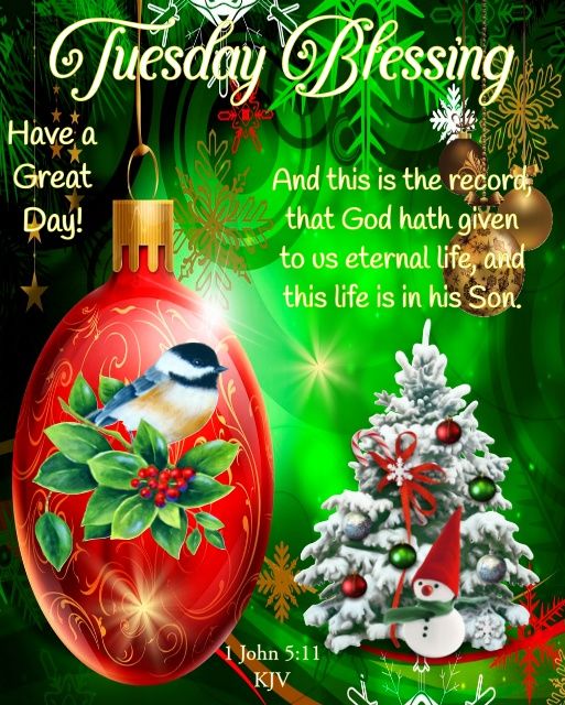 Red Ornament Tuesday Blessing Pictures, Photos, and Images for Facebook ...