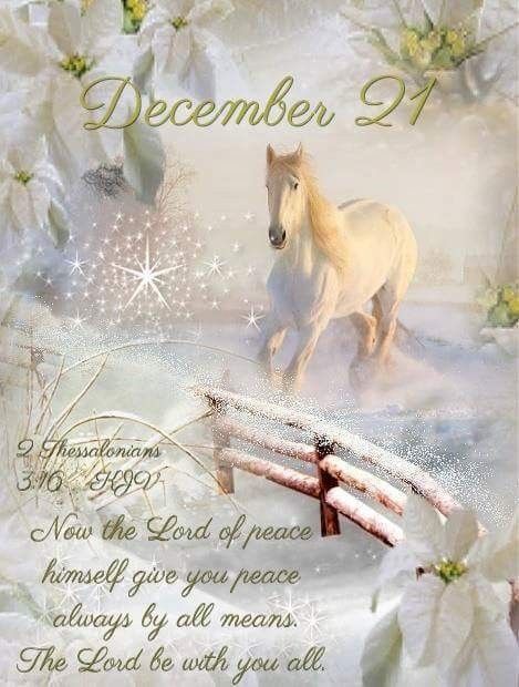 December 21: Now The Lord Of Peace Himself Give You Peace Always By All ...