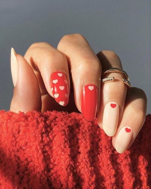 Red And Tan Heart Nails Pictures, Photos, and Images for Facebook ...