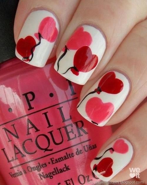 Red-Pink Heart Balloon Nails Pictures, Photos, and Images for Facebook ...