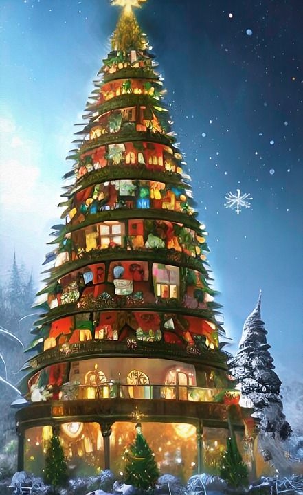 Huge Christmas Tree Art Pictures, Photos, and Images for Facebook ...