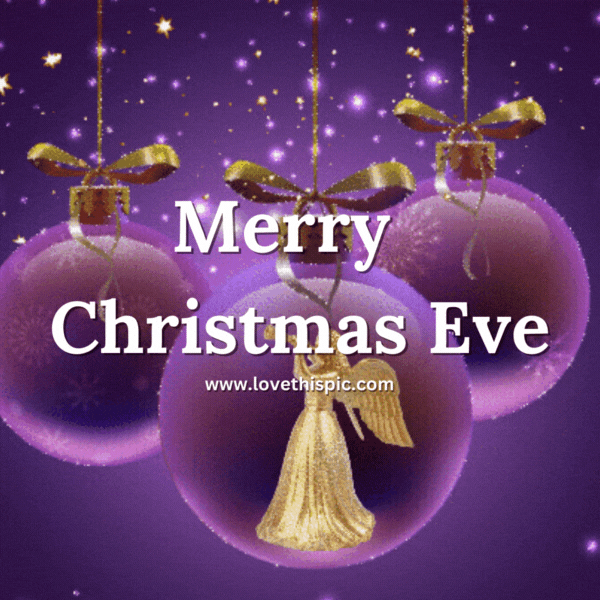 Purple Ornament And Angel - Merry Christmas Eve Pictures, Photos, and ...
