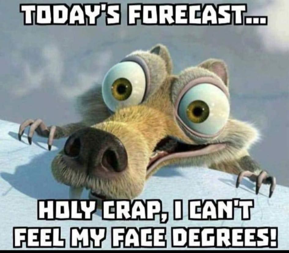 Today's Forecast...holy Crap, I Can't Feel My Face Degrees. Pictures ...