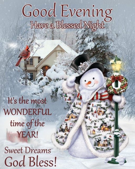 Joyous Snowman - Good Evening Have A Blessed Night. It's The Most ...