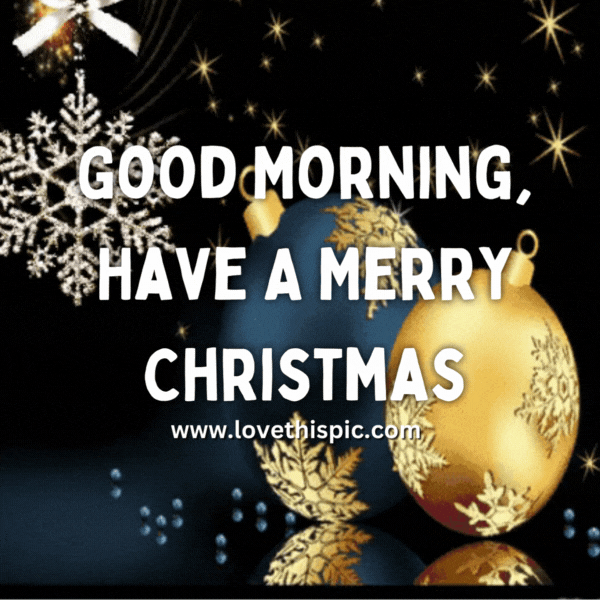 Gold And Blue Ornament - Good Morning, Have A Merry Christmas Pictures ...