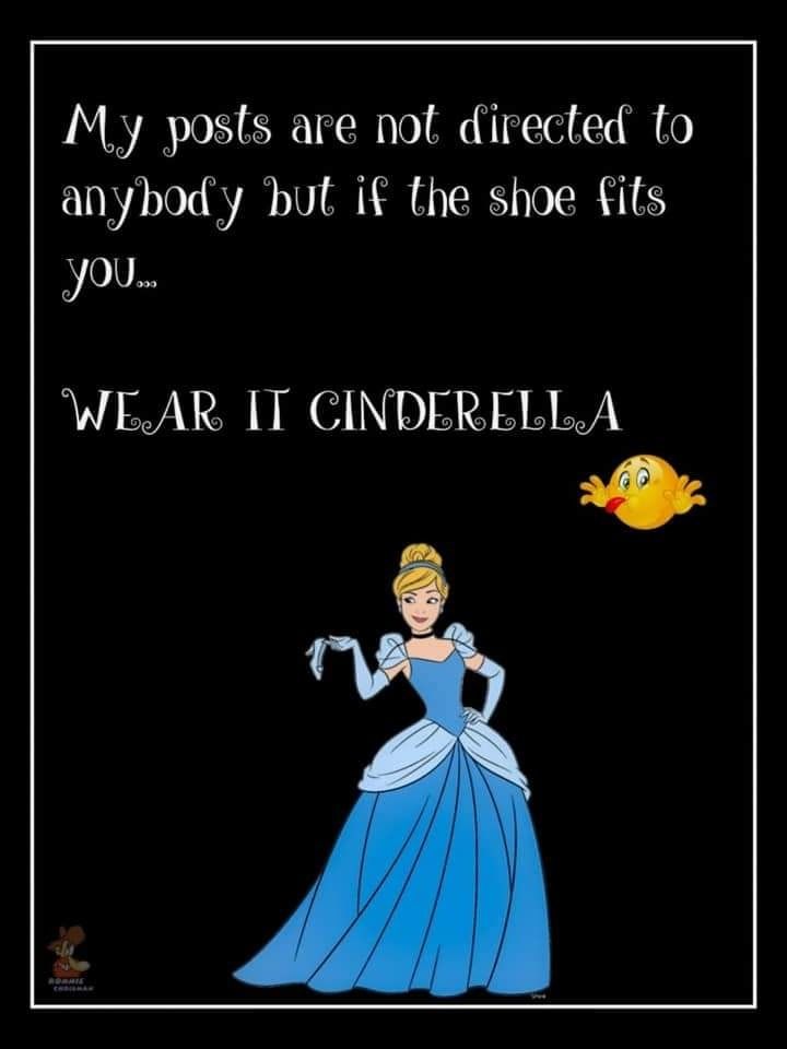 My Posts Are Not Directed To Anybody But If The Shoe Fits You...wear It ...