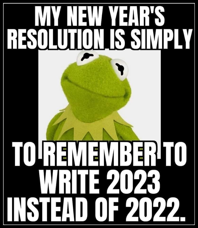 My New Year's Resolution Is Simply To Remember To Write 2023 Instead Of ...