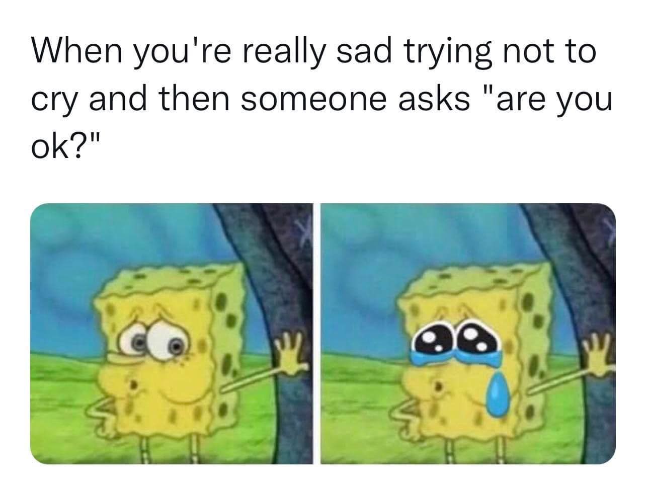 When You're Really Sad Trying Not To Cry And Then Someone Asks "are You ...