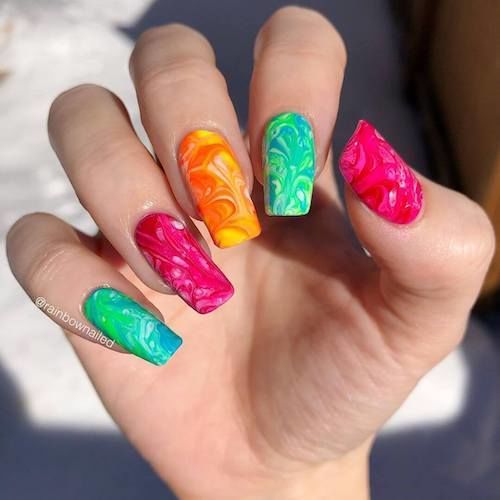 Colorful Marble Nails Pictures, Photos, and Images for Facebook, Tumblr ...