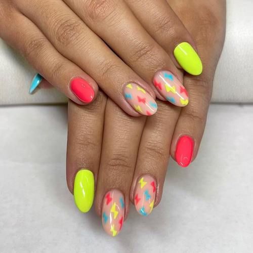 Neon Abstract Nails For Summer Pictures, Photos, and Images for ...