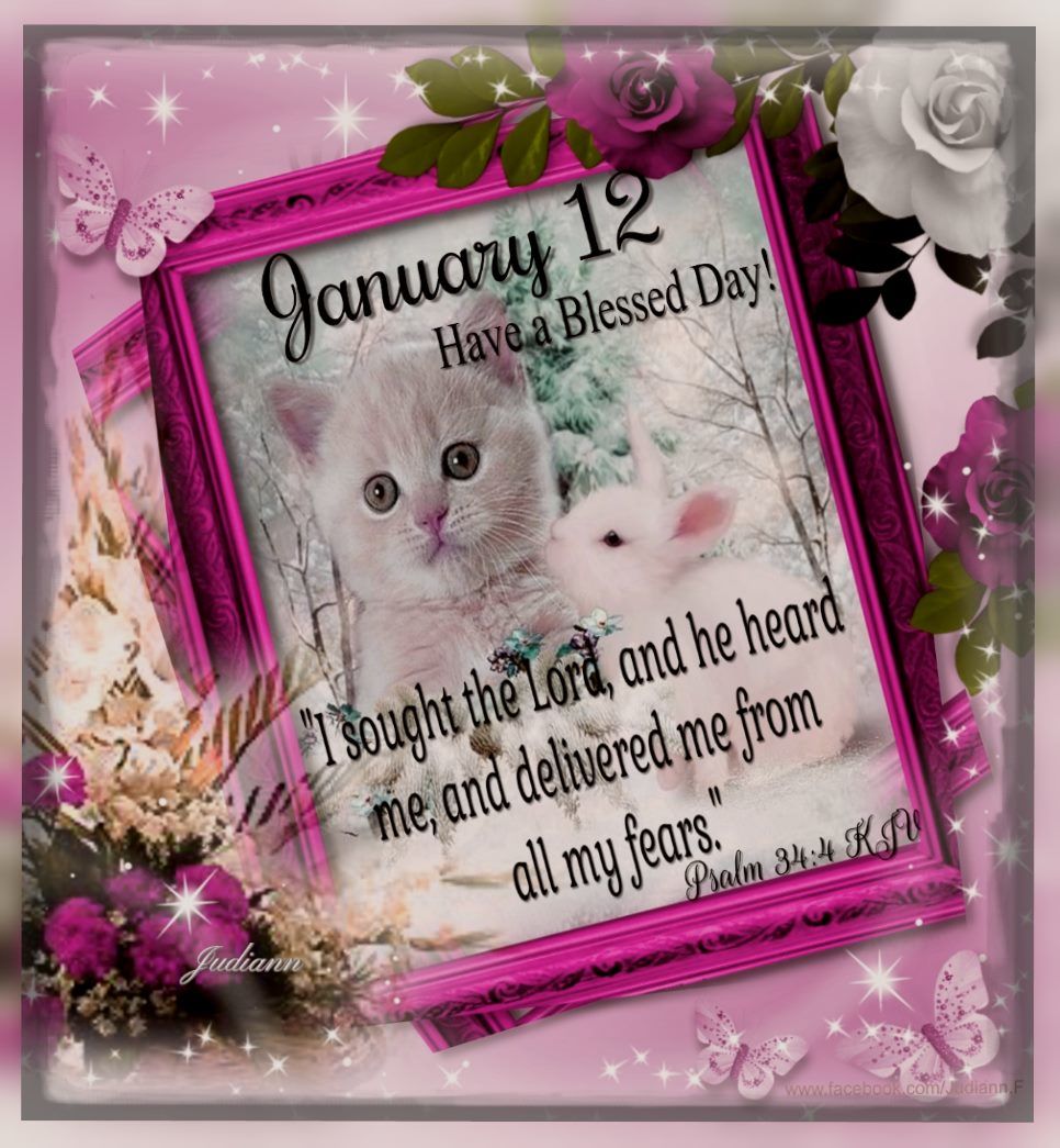 January 12: I Sought The Lord, And He Heard Me, And Delivered Me From ...